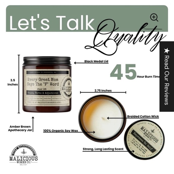 malicious women candle co | Accents | New Malicious Women Candle Co Fck ...